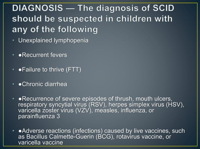 Severe combined immunodeficiency - SCID | PPTX | Genetics | Science