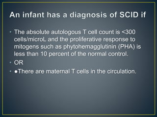 Severe combined immunodeficiency - SCID | PPTX