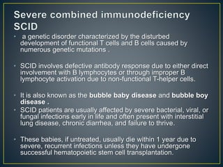 Severe combined immunodeficiency - SCID | PPTX