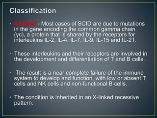 Severe combined immunodeficiency - SCID | PPTX