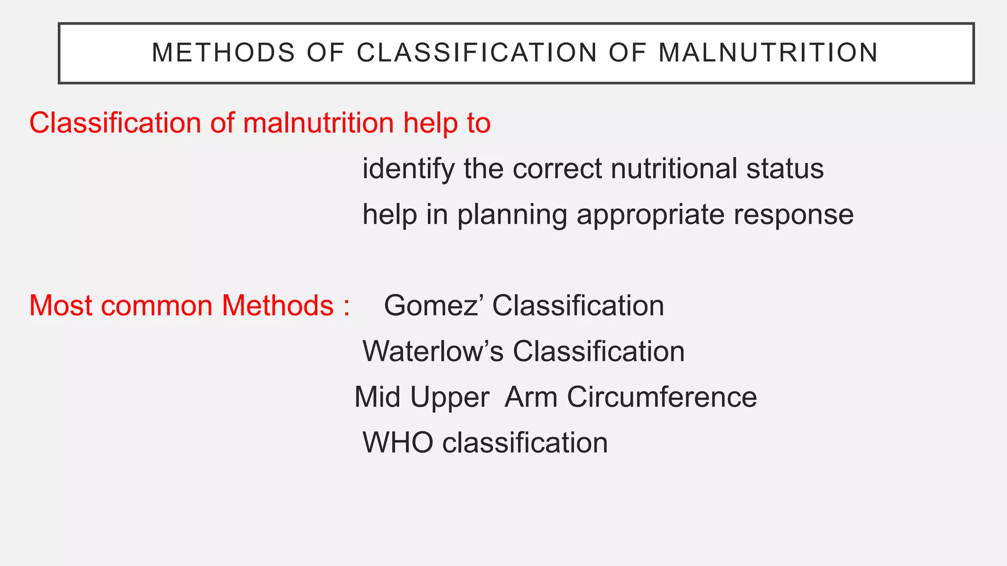 methods to classify malnutrition | PPTX