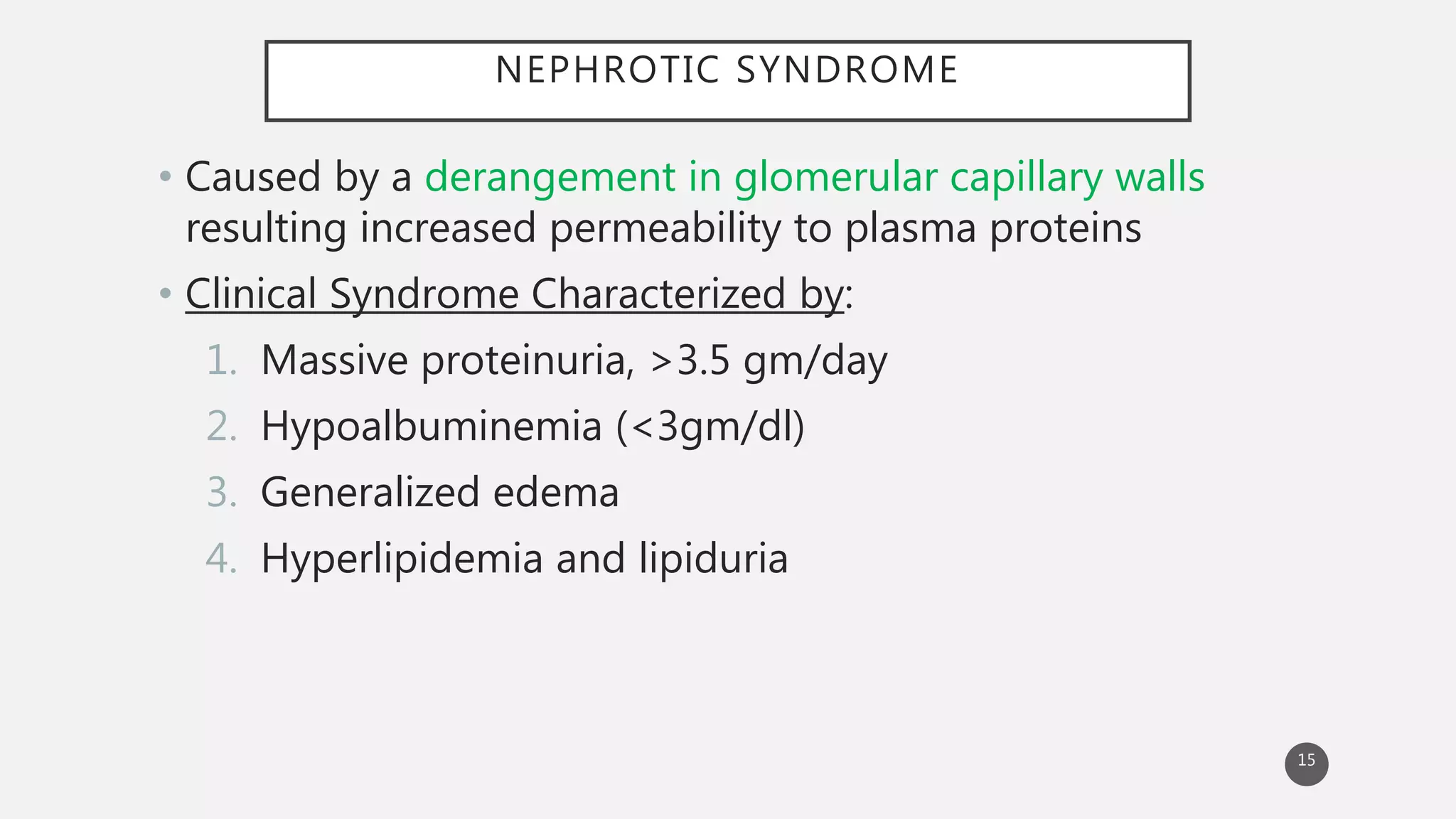 nephritic and nephrotic syndrome | PPTX | Blood Disorders | Diseases ...