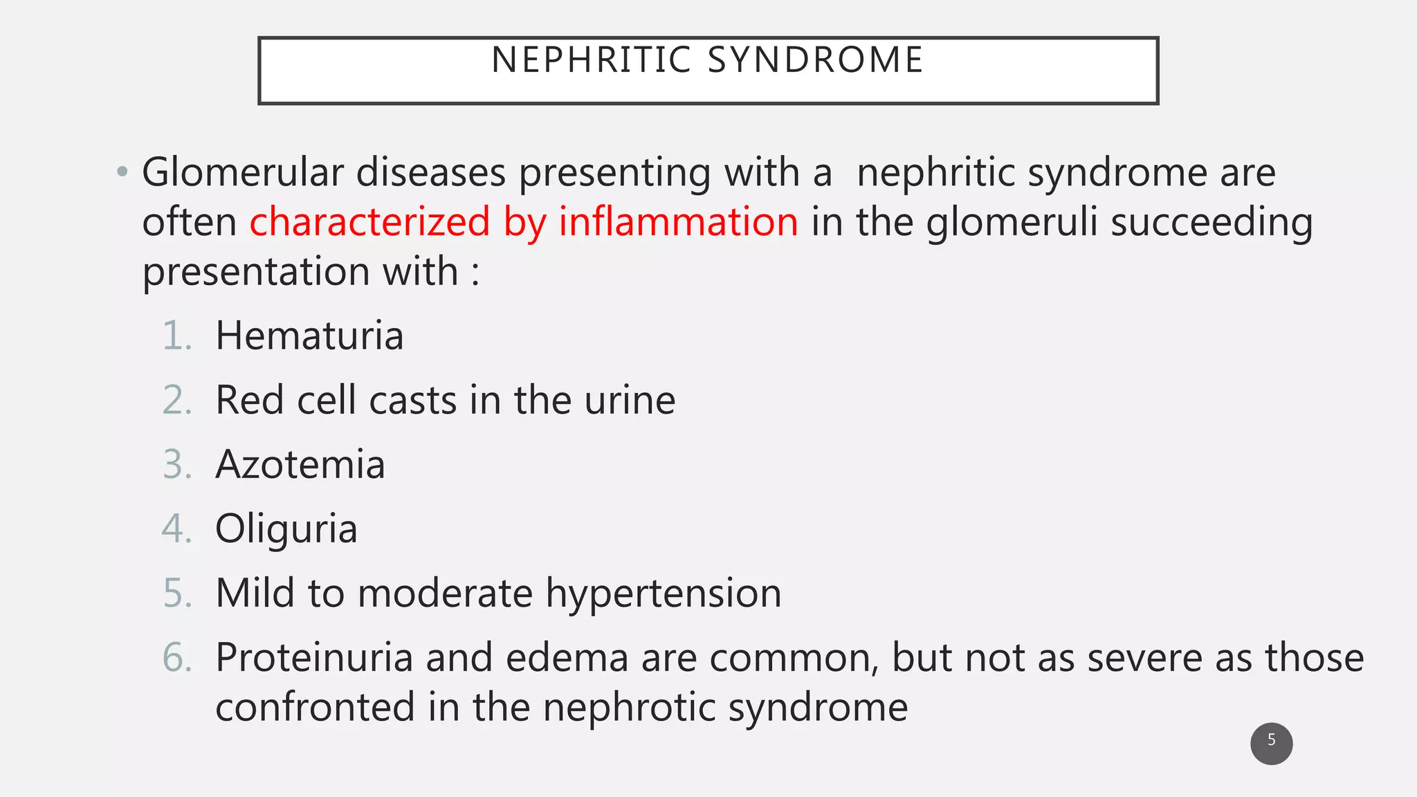 nephritic and nephrotic syndrome | PPTX