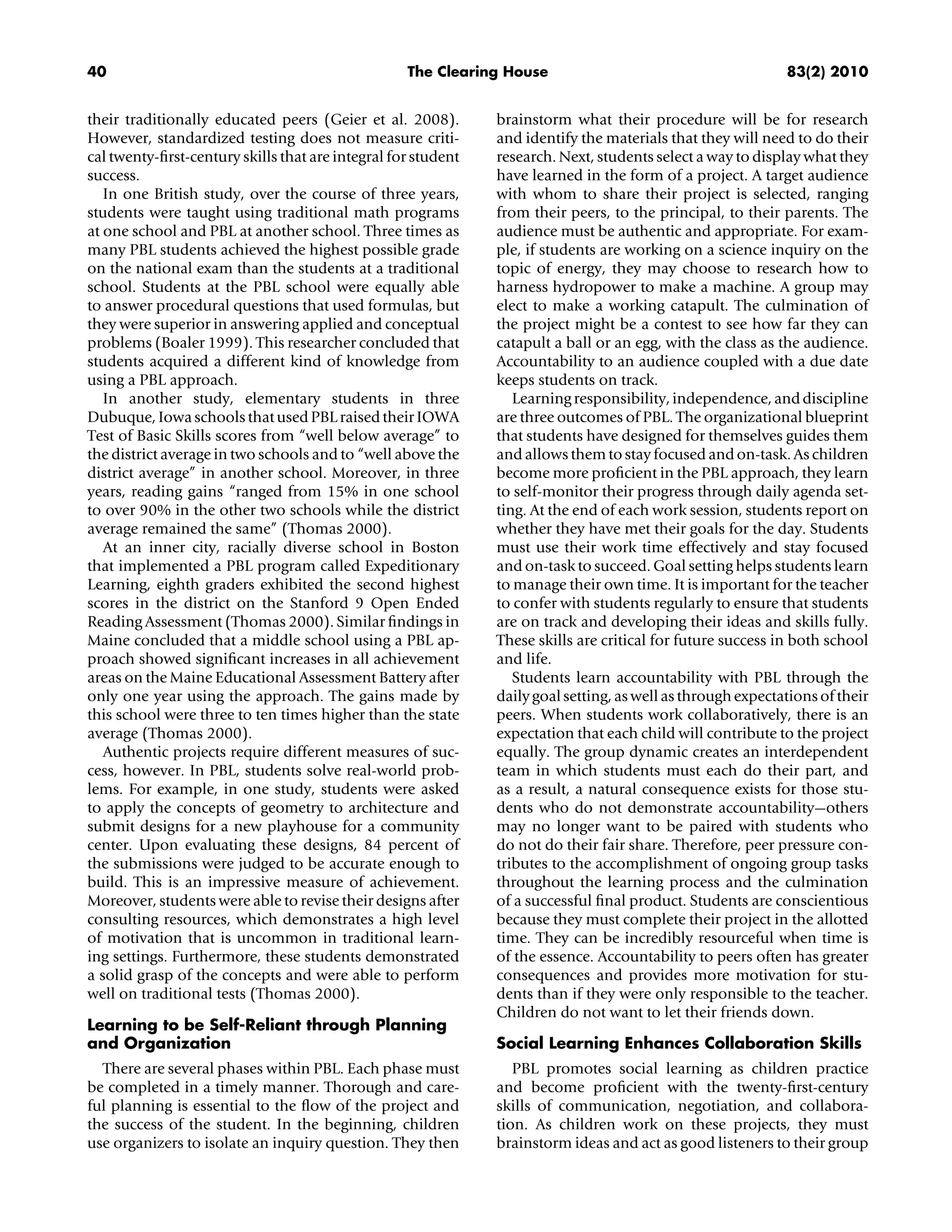 Pbl and 21st century skills | PDF | Educational Assessment | Education