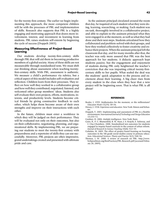 Pbl and 21st century skills | PDF | Educational Assessment | Education