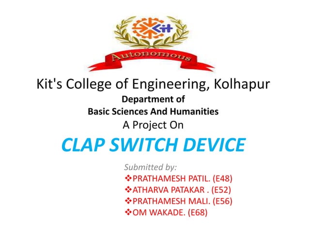 Clap switch | PPTX