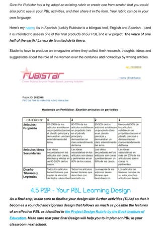 Pbl course on teacher academy | PDF