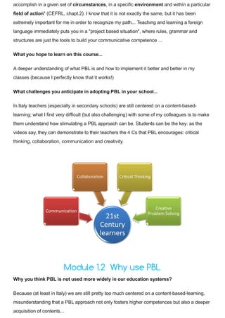Pbl course on teacher academy | PDF