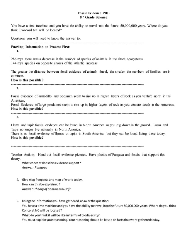 PBL Facilitation- Workshop Example Lesson Plans | PDF