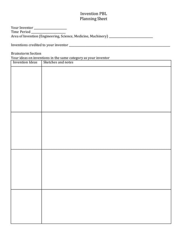 PBL Facilitation- Workshop Example Lesson Plans | DOCX