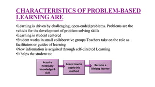 Problem based learning, A teaching strategy | PPTX