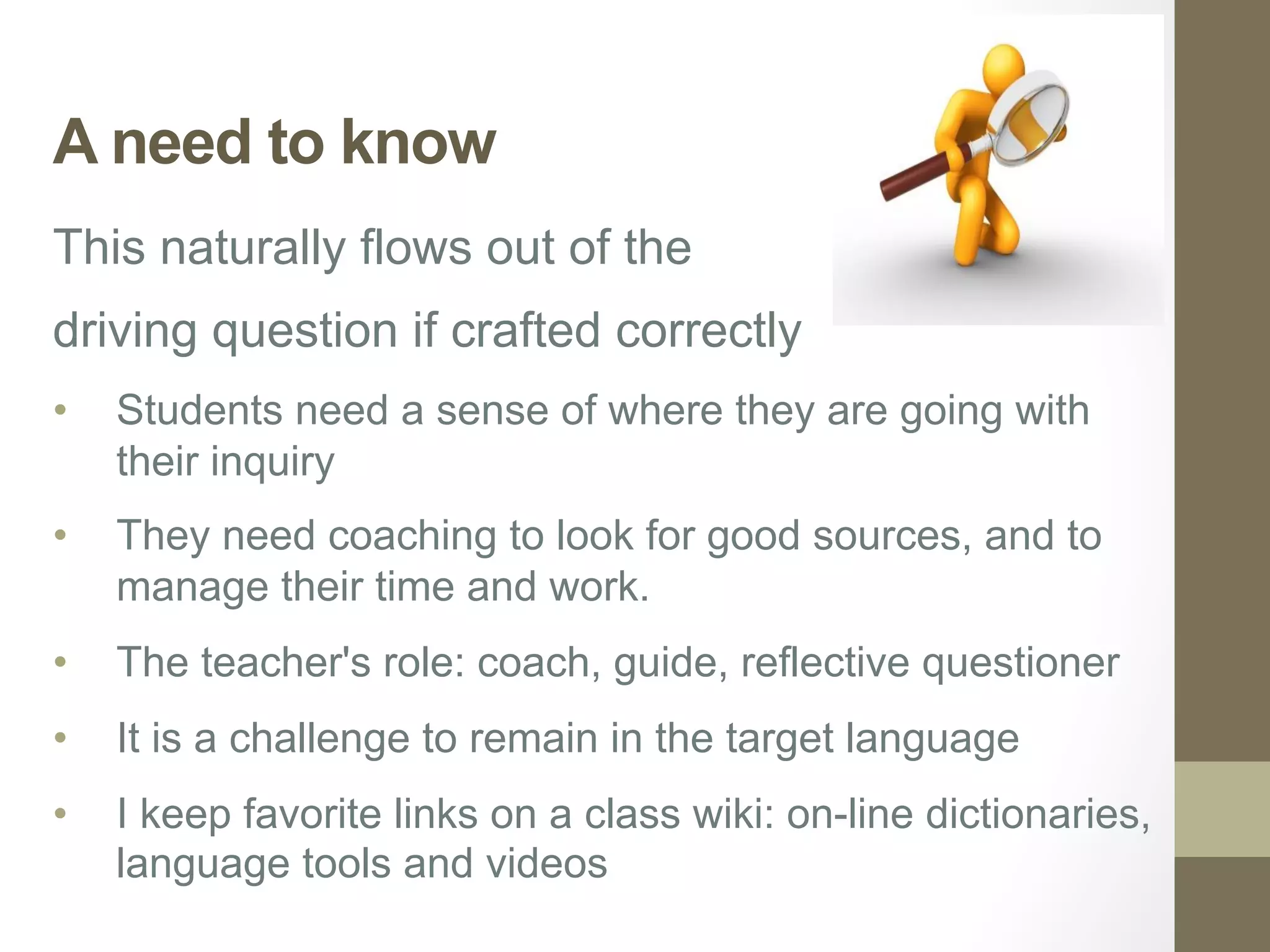 Project-Based Learning for World Languages | PDF | Homework and Study ...