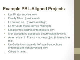 Project-Based Learning for World Languages | PDF | Homework and Study ...