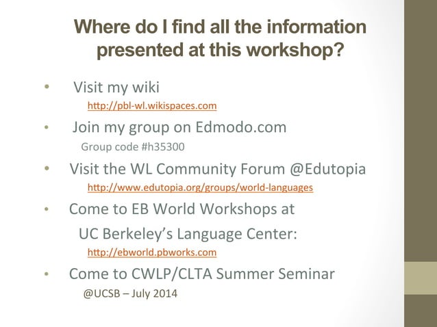 Project-Based Learning for World Languages | PDF | Homework and Study ...