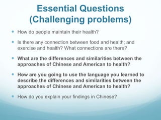 Project-based Learning in Avenues Upper School Chinese Classroom | PPT