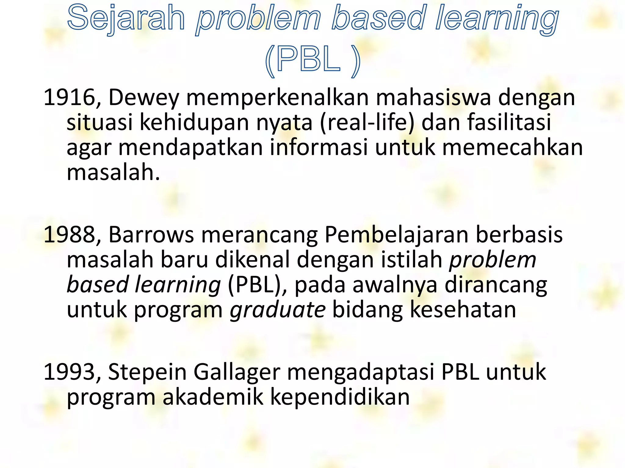 Model Pembelajaran Problem Based Leraning | PPTX