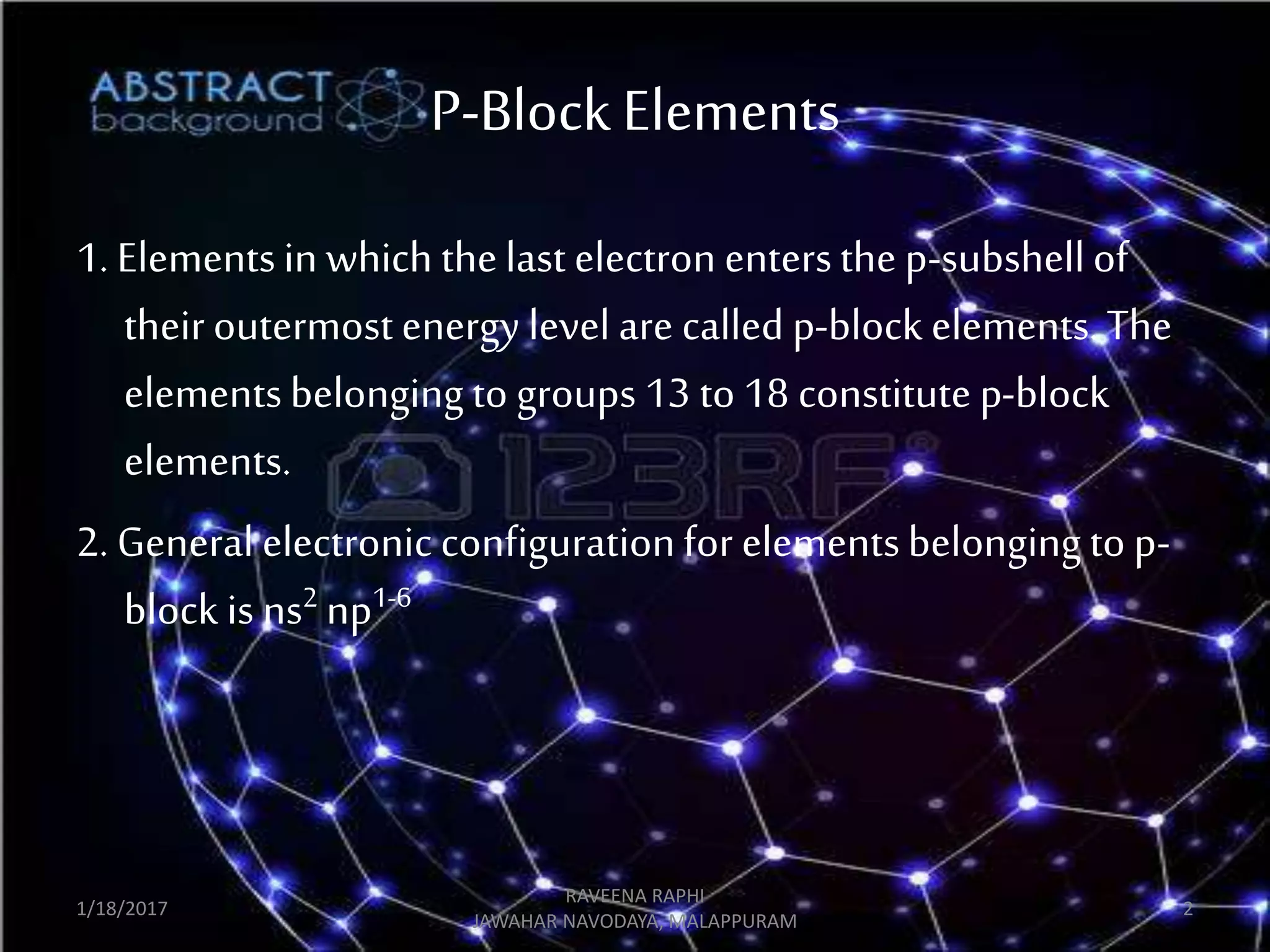 P Block elements | PPTX