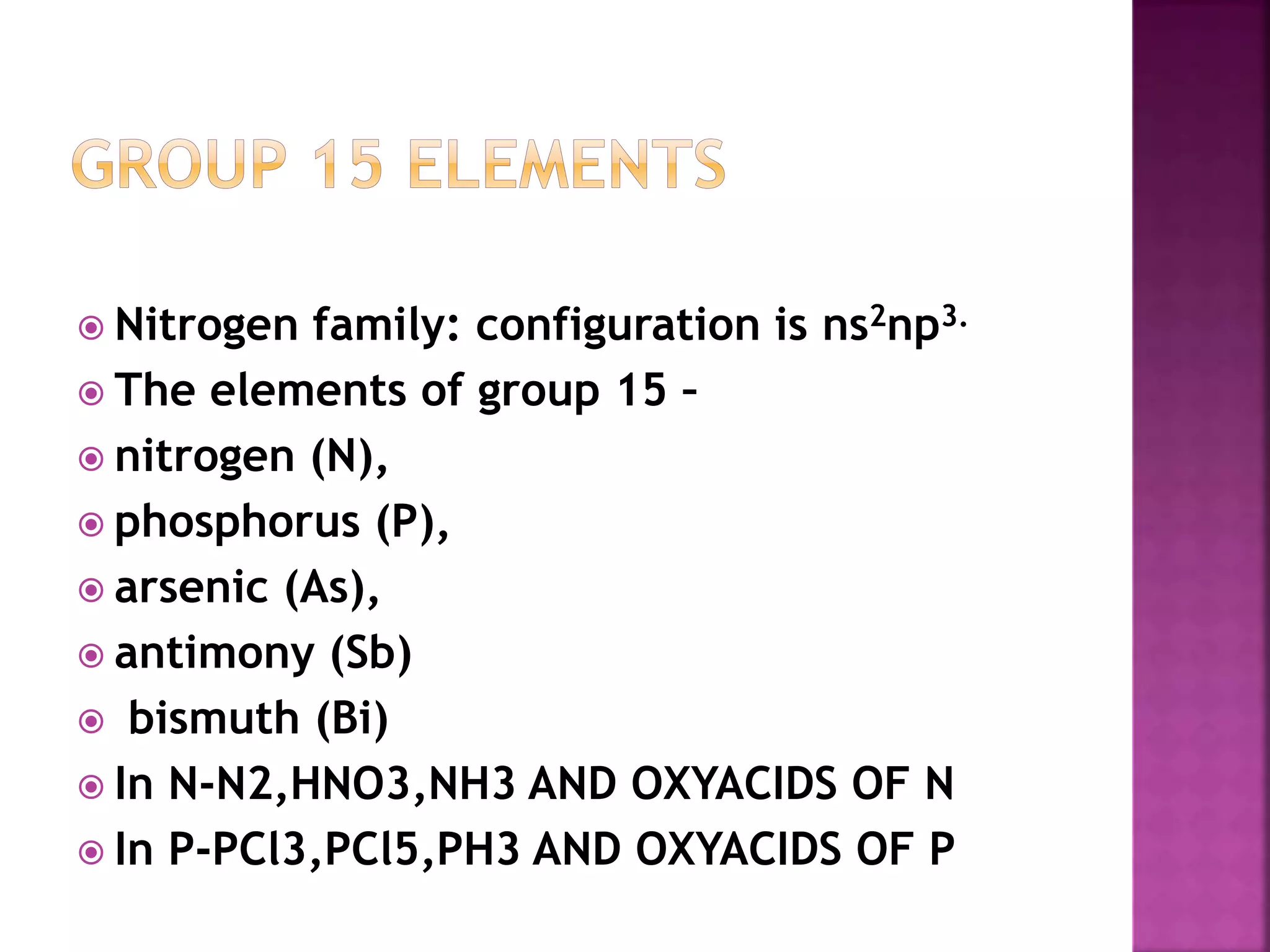 P – block elements 12 Classes | PPTX
