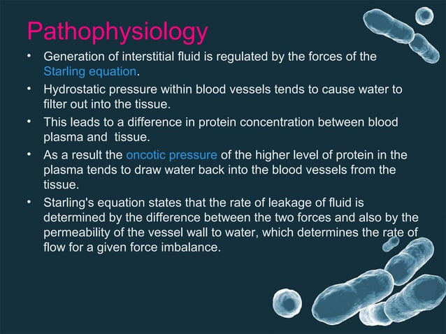 Pathophysiology of edema | PPT | Blood Disorders | Diseases and Conditions