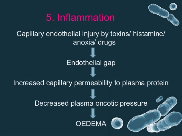 Pathophysiology of edema
