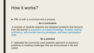 PBL, AN APPROACH TOWARDS LEARNER CENTERED LEARNING | PPT