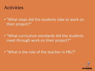 Re-inventing Project Based Learning in the 21st century | PPT