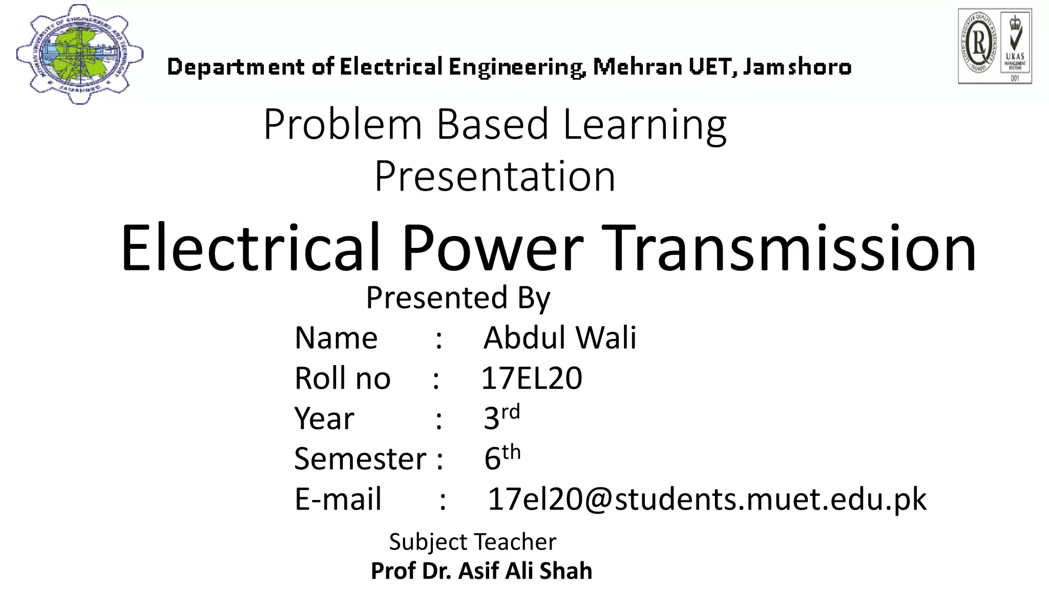 Types of Electrical Power Transmission System | PPT