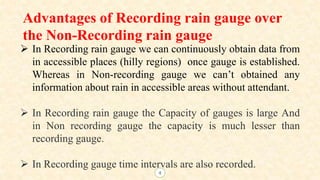 Presentation on advantages of Recording rain gauge over non recording ...