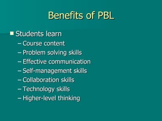 Pbl presentation pgu session (1) | PPT