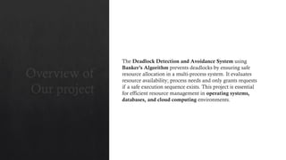 Bankers algorithm pbl project based ppt. | PPTX