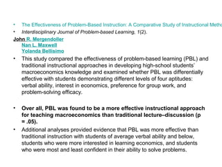 Pbl research summarized | PPT