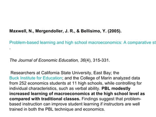 Pbl research summarized | PPT