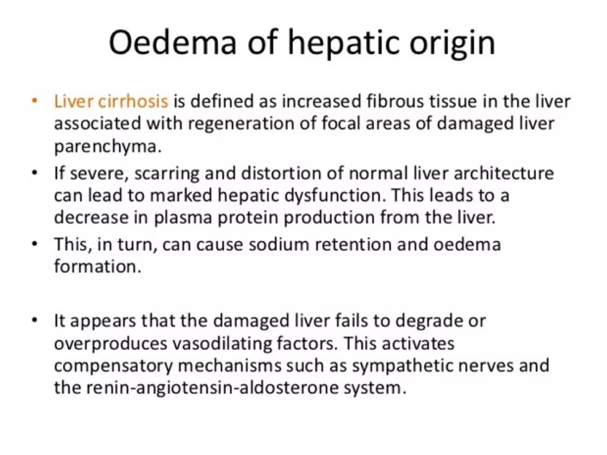 Pathophysiology of generalised edema | PPT