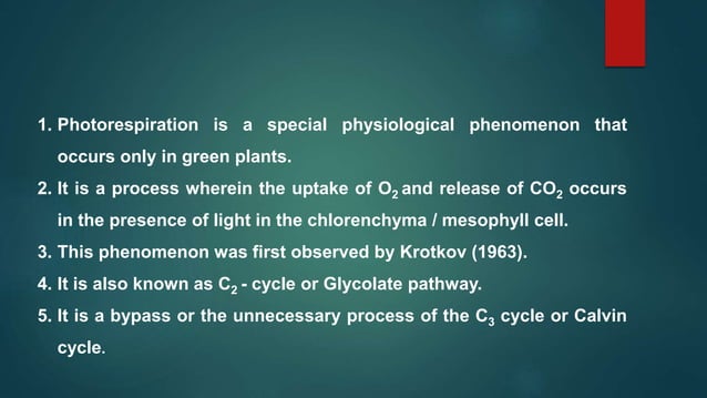 PHOTORESPIRATION | PPTX
