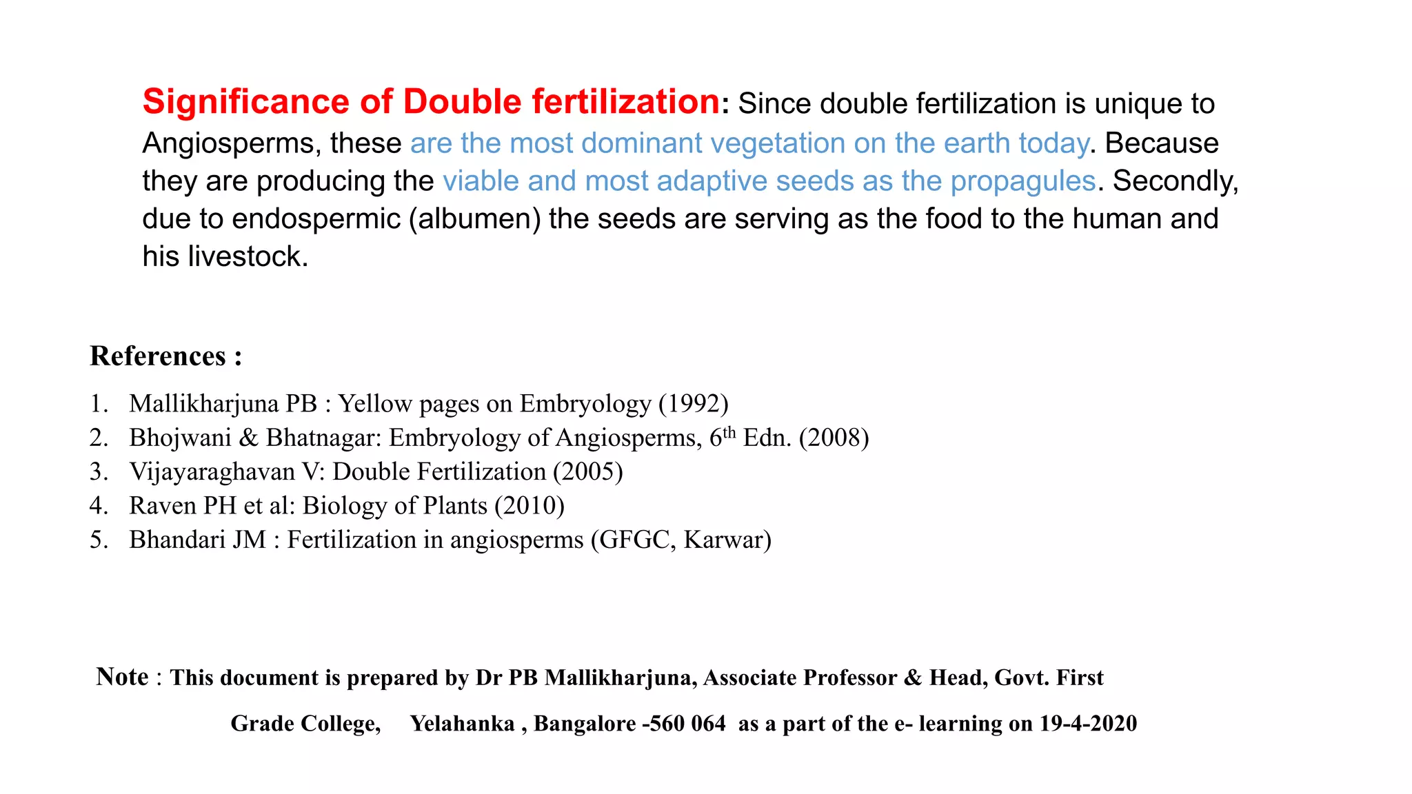 DOUBLE FERTILIZATION IN ANGIOSPERMS | PDF