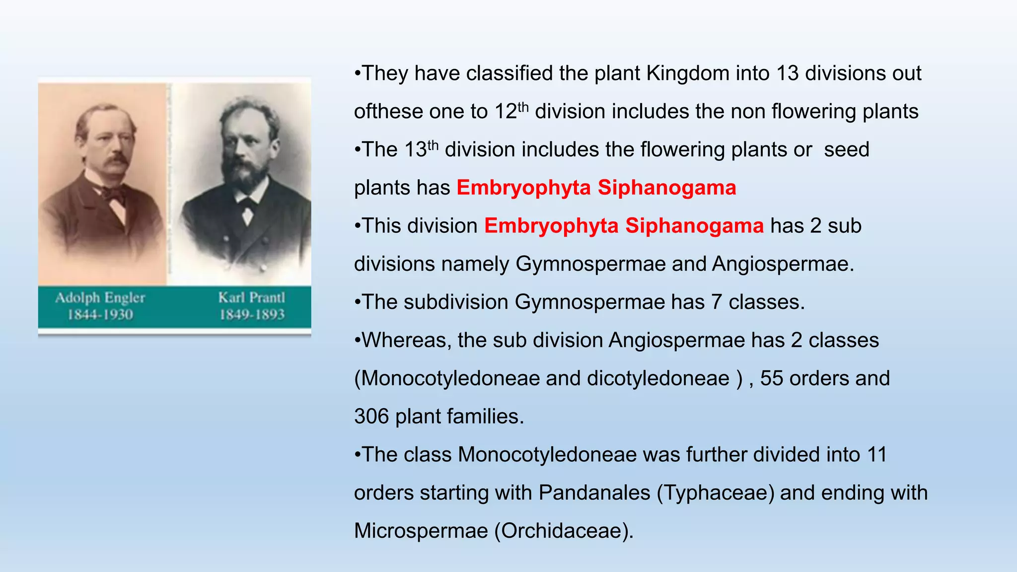 Systems of Plant Classification | PPTX