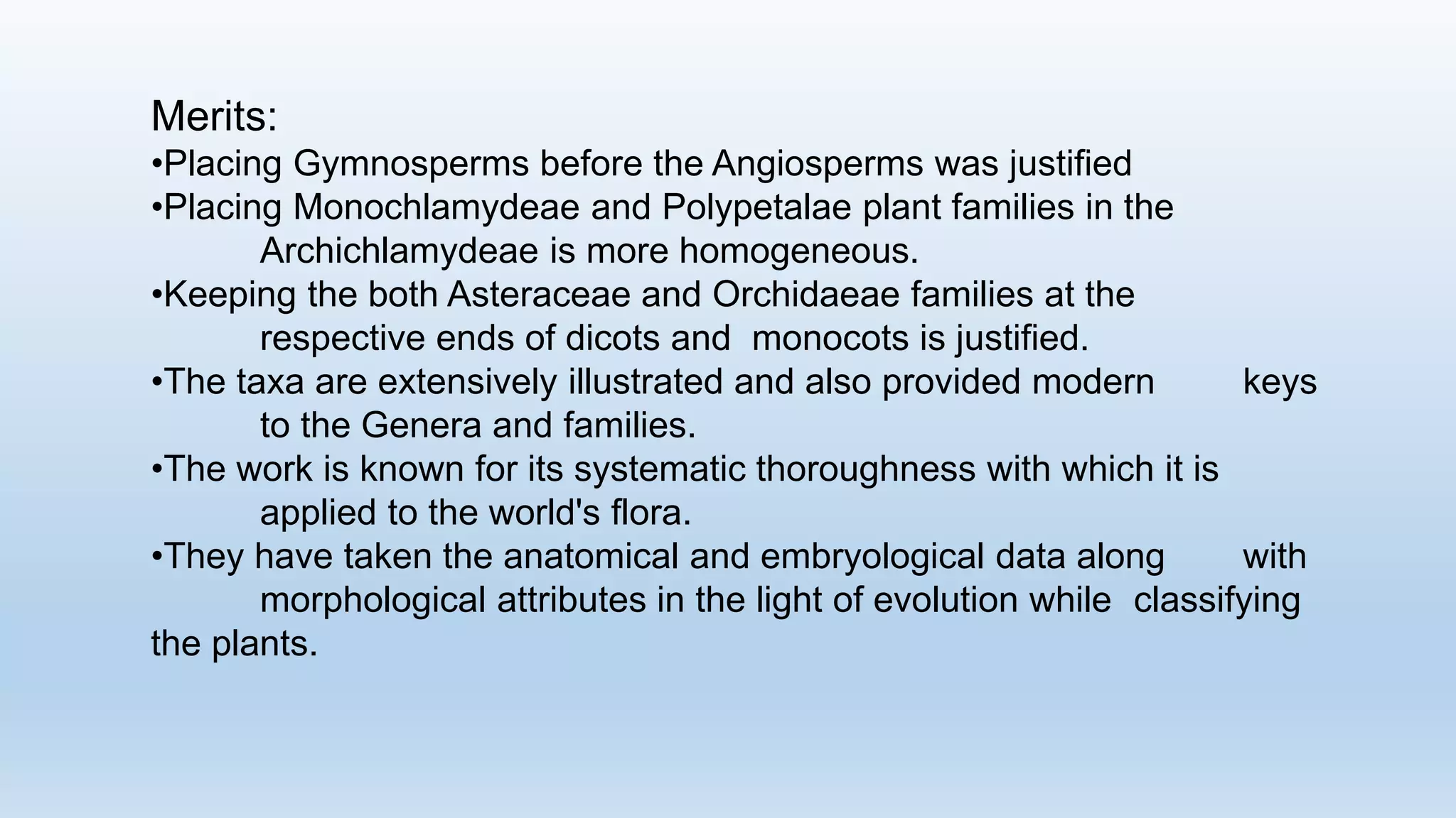 Systems of Plant Classification | PPTX