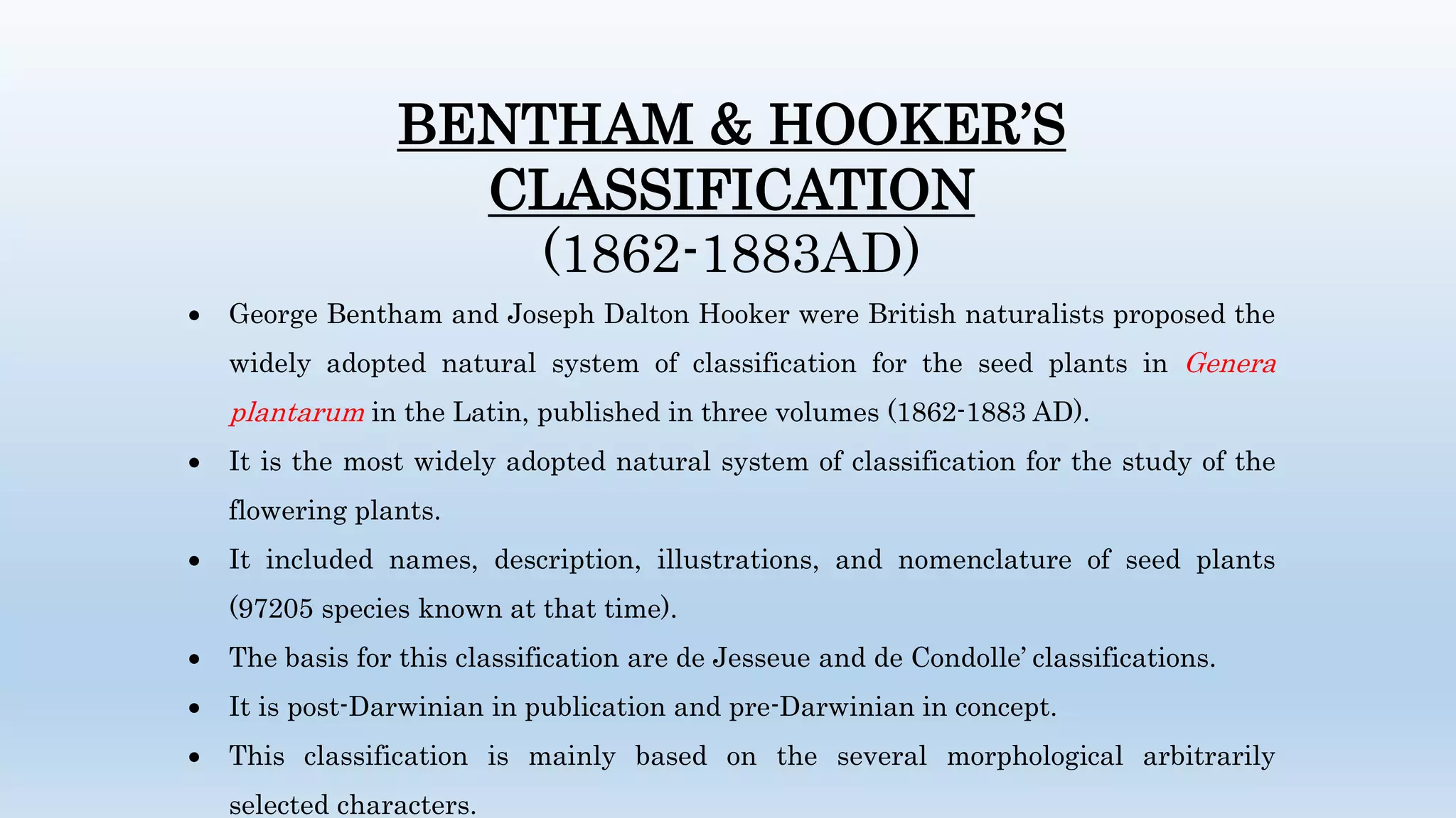 Systems of Plant Classification | PPTX