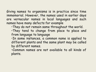 PLANT NOMENCLATURE | PPTX