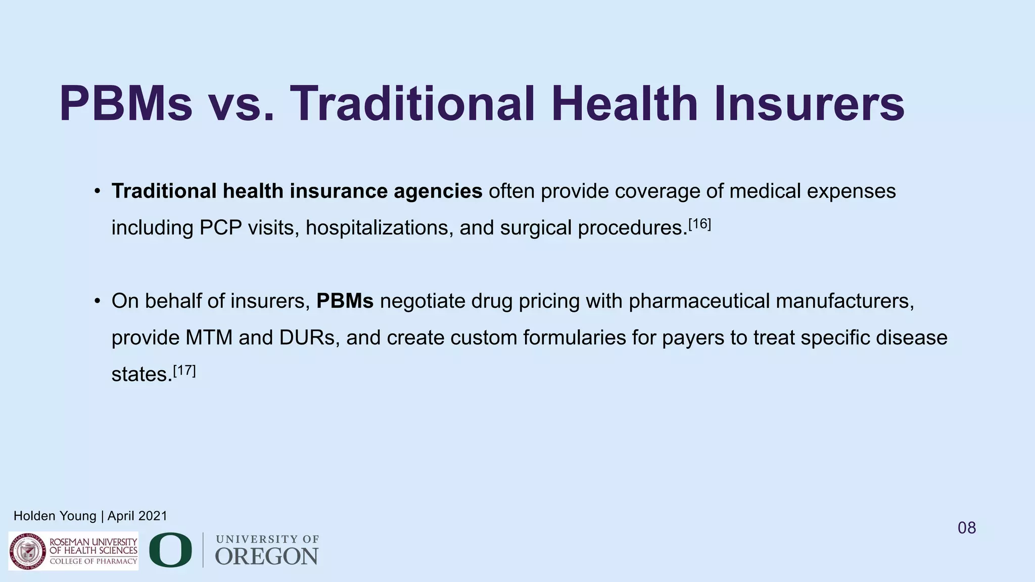 PBMs Presentation (Holden Young - Roseman University of Health Sciences ...