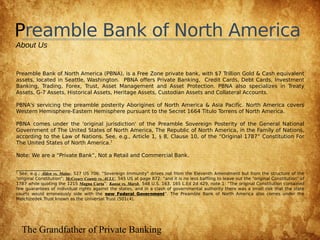 PREAMBLE BANK OF NORTH AMERICA | PDF | Stocks and Bonds | Personal ...