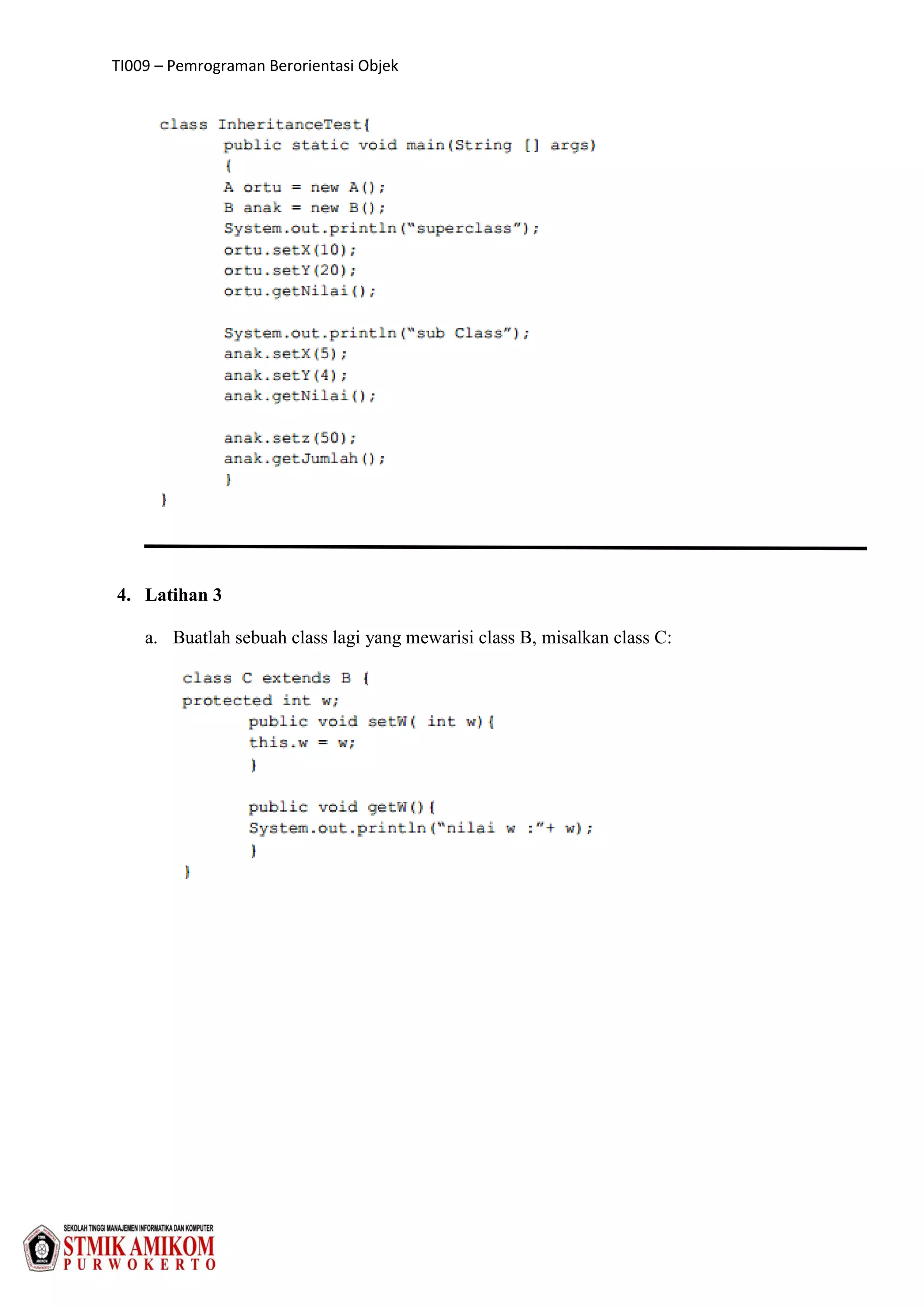Modul Praktikum Pemrograman Berorientasi Objek (Chap.7) | PDF