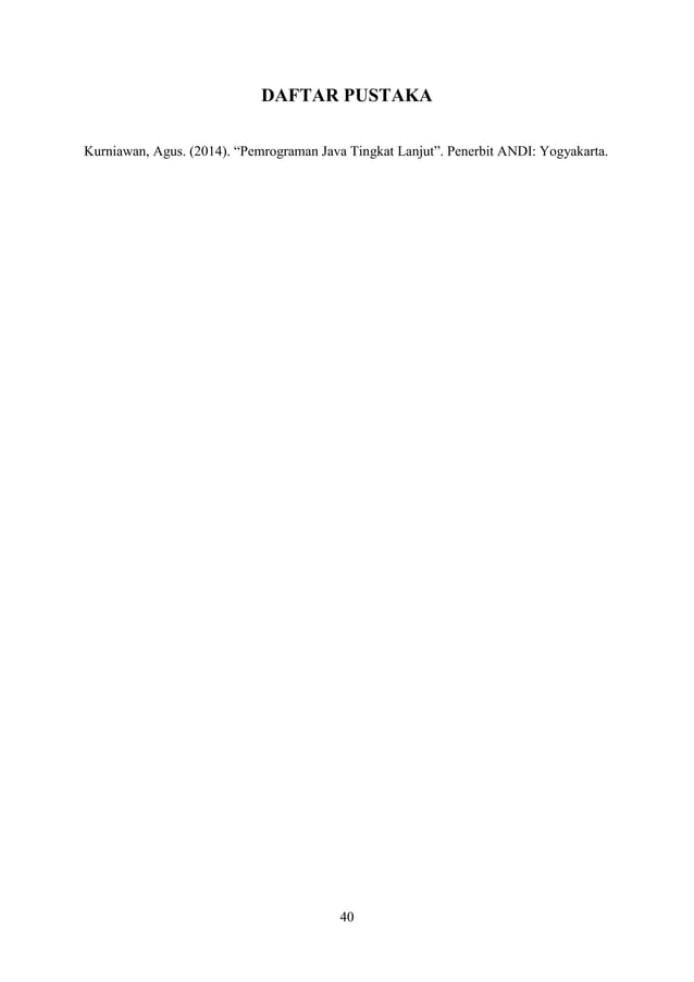 Modul Praktikum Pemrograman Berorientasi Objek (Chap.11) | PDF