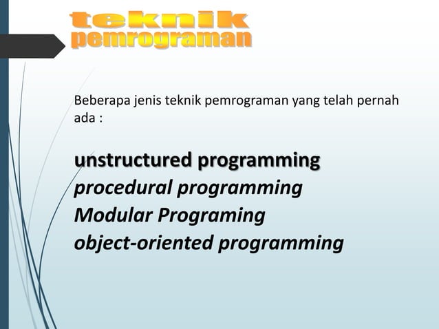 Pemograman Berorientasi Objek Oop Chapter 1d Ppt