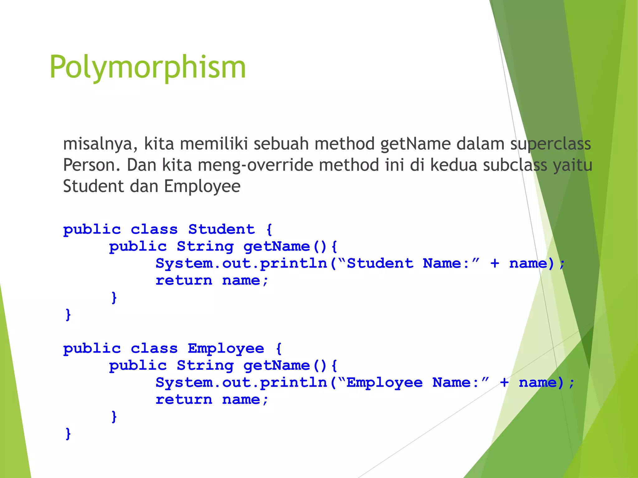 Pbo inheritance, polymorphism, dan inte | PPT