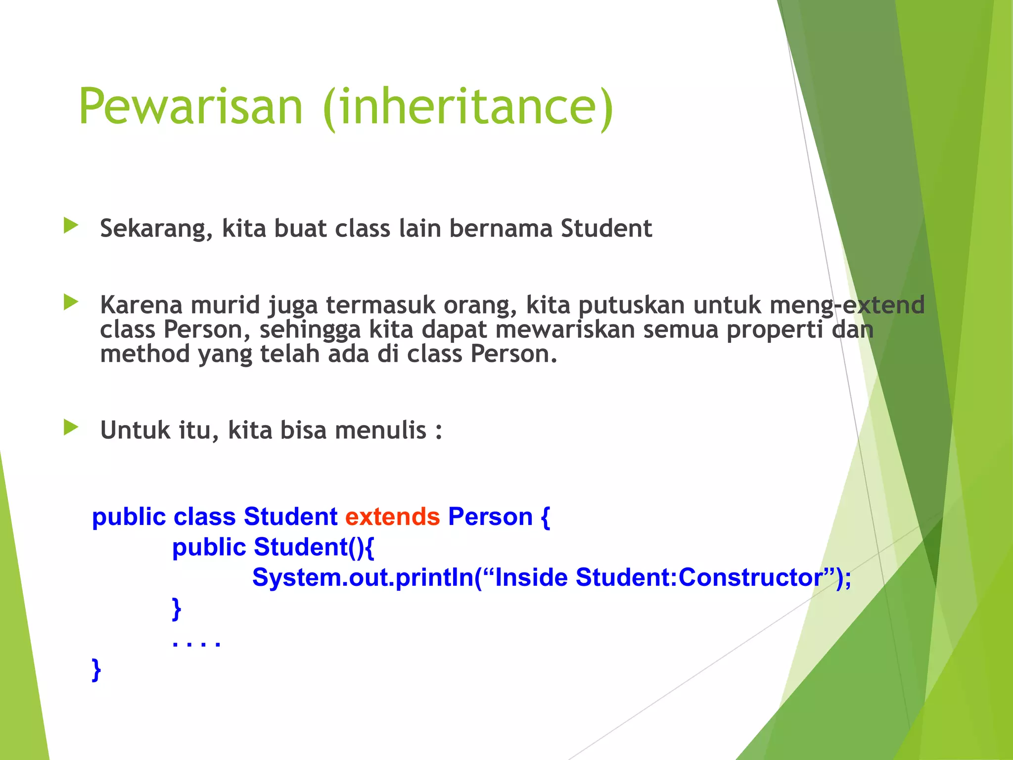 Pbo inheritance, polymorphism, dan inte | PPT