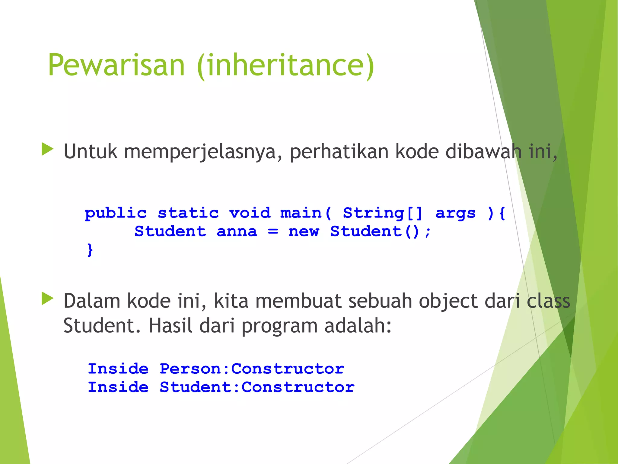 Pbo inheritance, polymorphism, dan inte | PPT