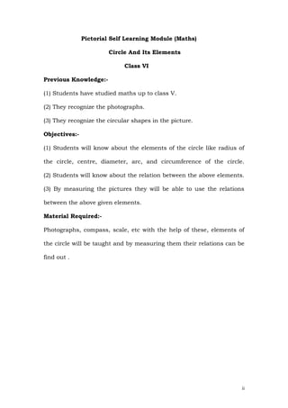 Pictorial module on circles for Teachers | PDF