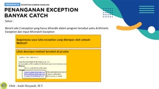 [PBO] Pertemuan 10 - Exception & Error Handling | PDF