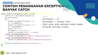 [PBO] Pertemuan 10 - Exception & Error Handling | PDF